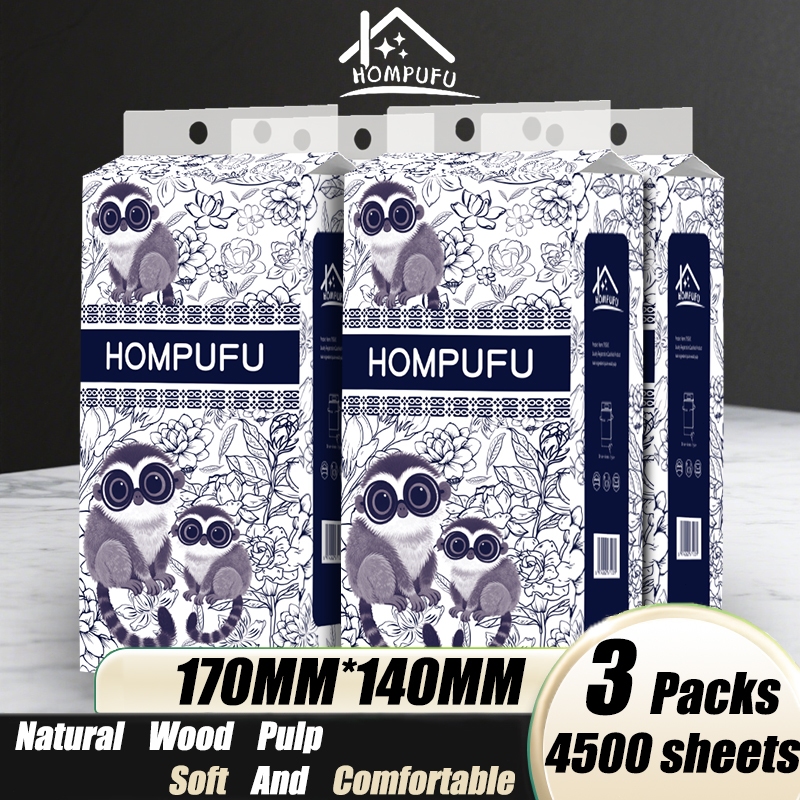 HOMPUFU Tissue 1Pack 1500Sheets Hanging Tissue Soft Deluxe Tissue ...