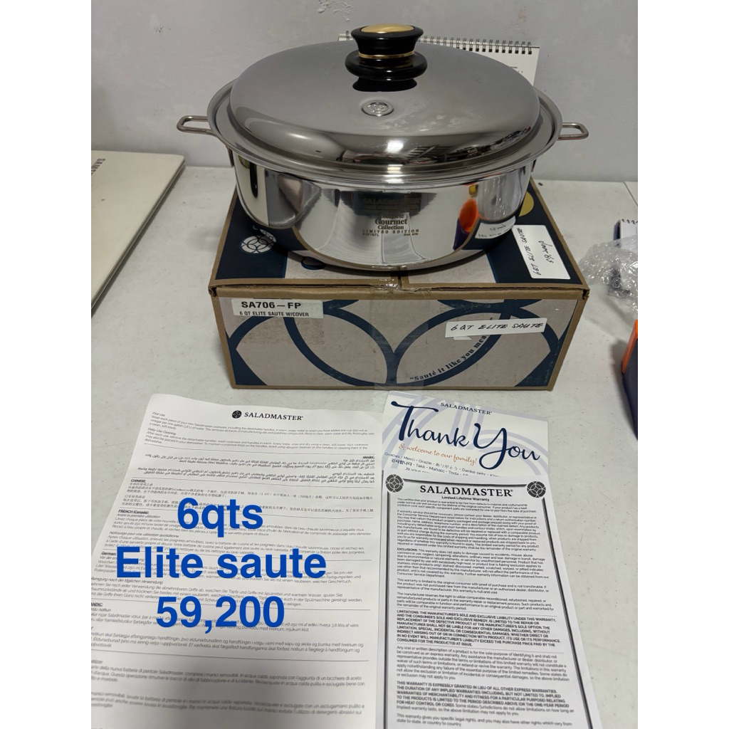 saladmaster 6qts elite saute | Shopee Philippines