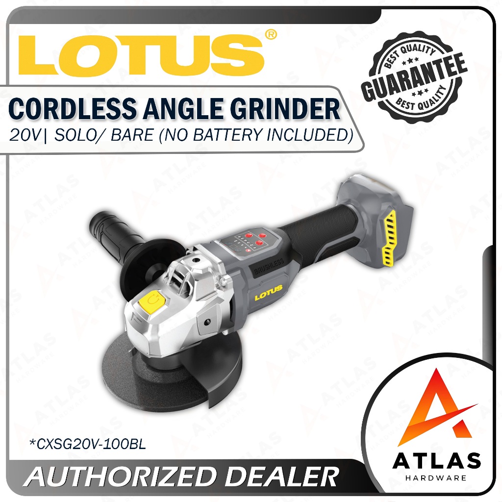 LOTUS Cordless CXSG20V-100BL Angle Grinder 20V Max (Bare Tool Only ...