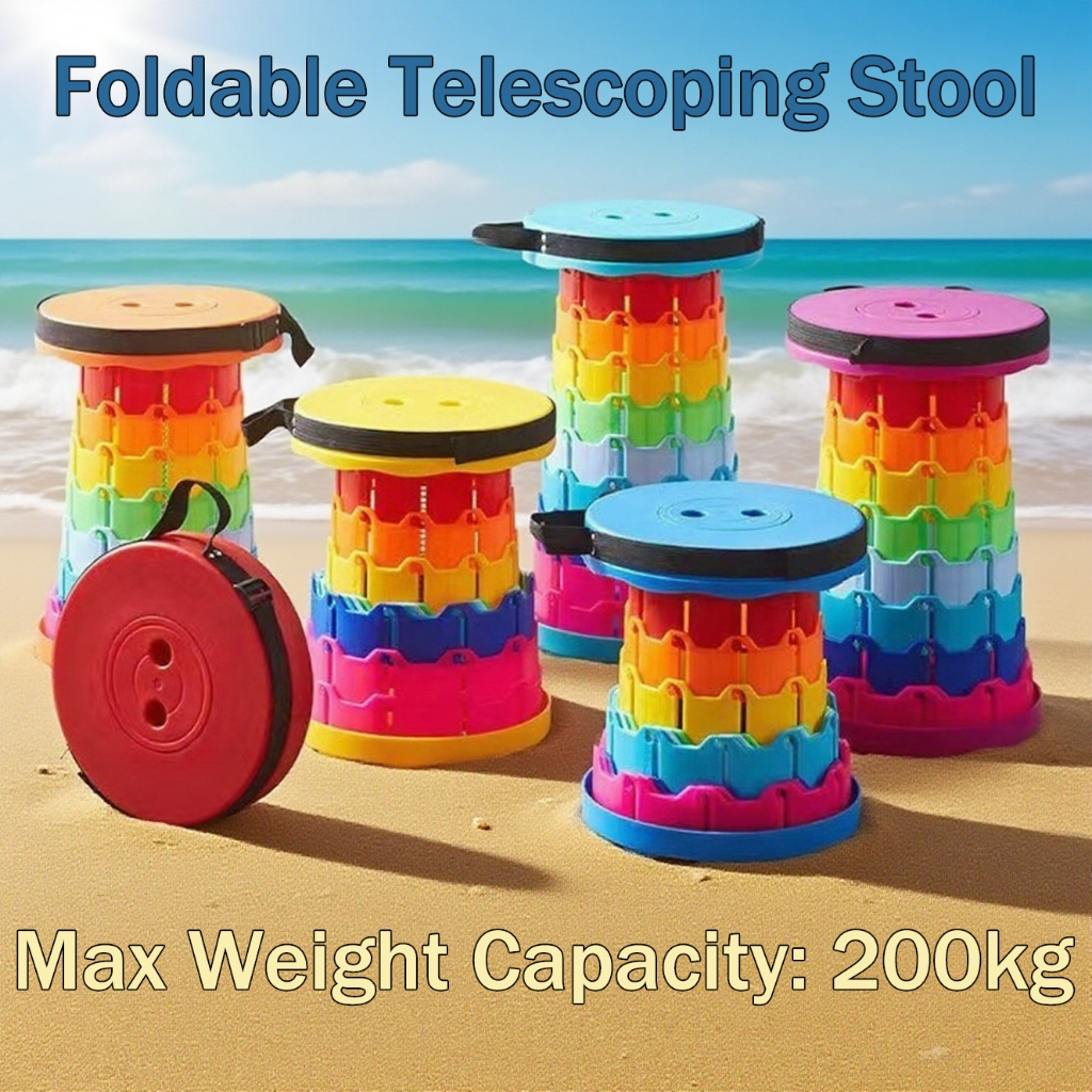 Outdoor Foldable Chair Beach Telescopic Stool Camping Portable Fishing ...