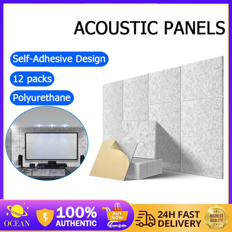 12 Pack 30*30*1cm Durable Soundproofing Soundproof Foam Studio Foams ...