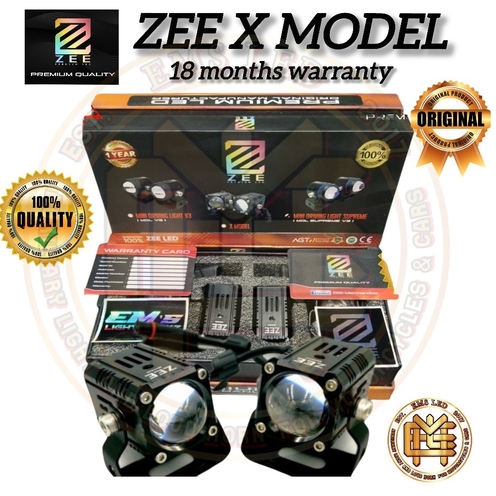 Original ZEE X model X1 mini driving light 12-Months WARRANTY | Shopee ...