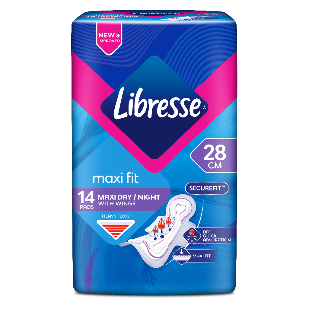 Libresse Maxi Fit w/ Wings 28cm (14 pads) | Shopee Philippines