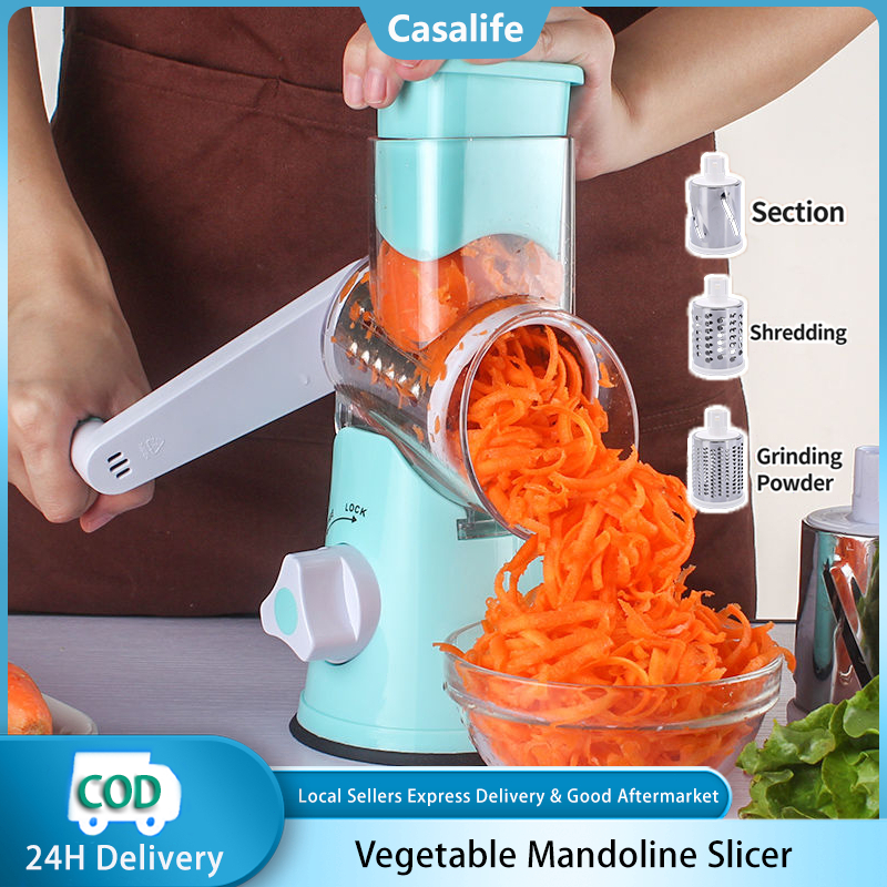3 in1 Vegetable Mandoline Slicer Stainless Steel Cheese Grater Swift ...