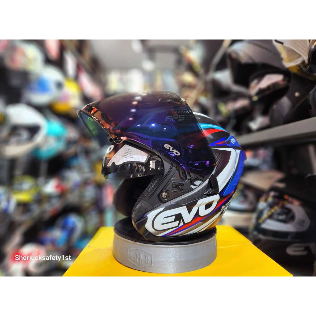 EVO HELMET Rx 05 Tremor 2 Half Face Dual Visor w/ Free Clear Lens ...
