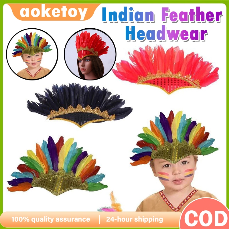 Indian Headdress Hat Costumes Carnival Cosplay Indian Performance ...