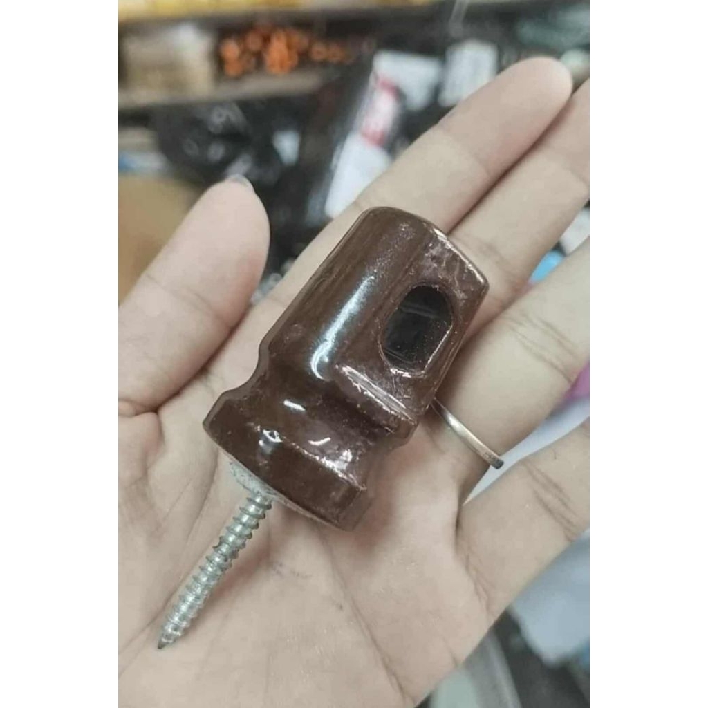 Per 2pc / 5pc porcelain screw insulator wire insulation small size ...