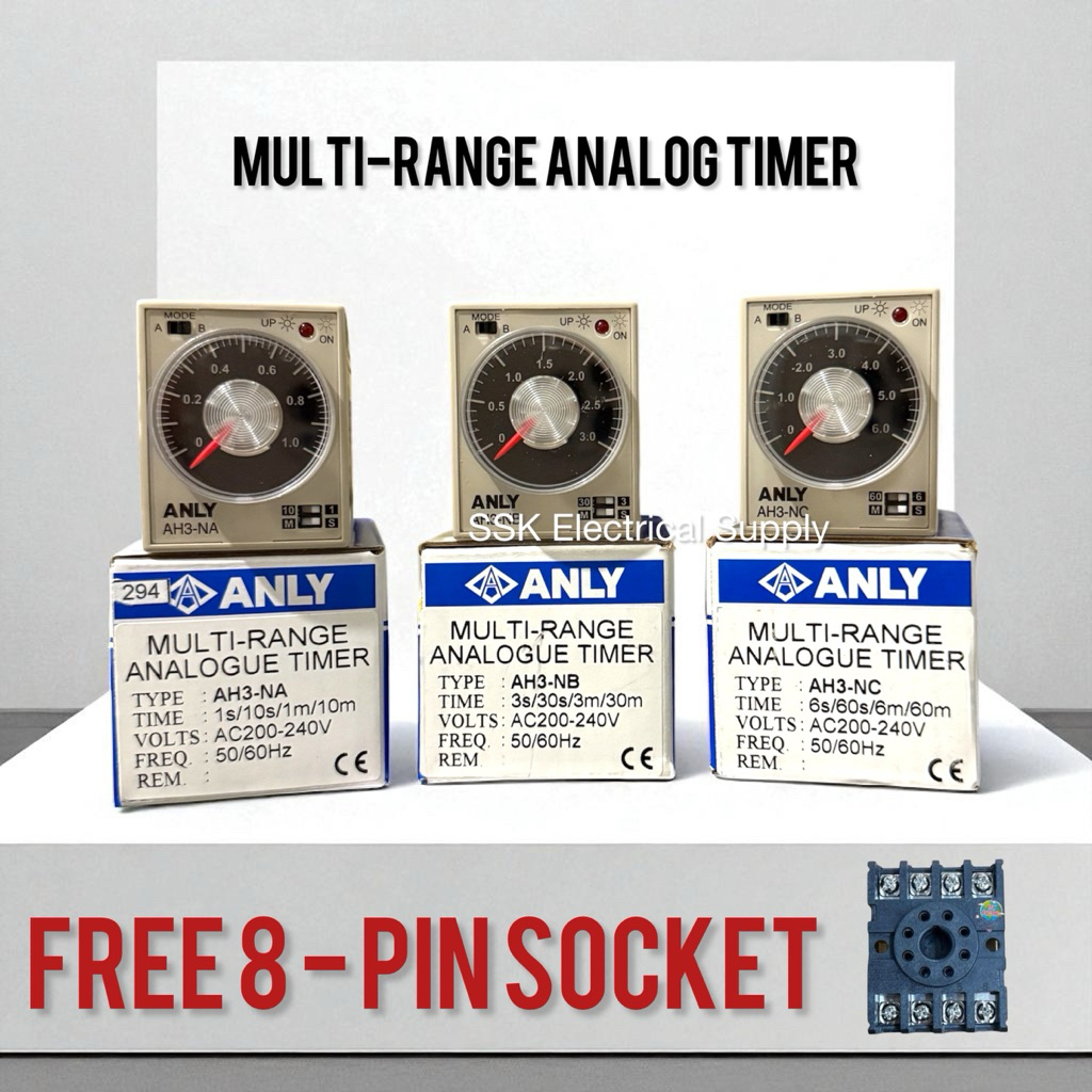 ANLY MULTI-RANGE ANALOG TIMER |AH3-NA | AH3NB | AH3NC | SSK Electrical ...
