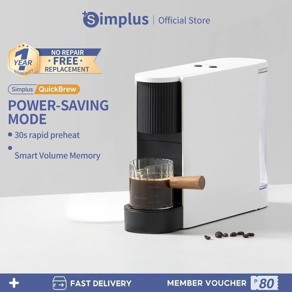 Simplus Coffee Maker 20Bar Nespresso Capsule Coffee Machine 2-Cup Size ...