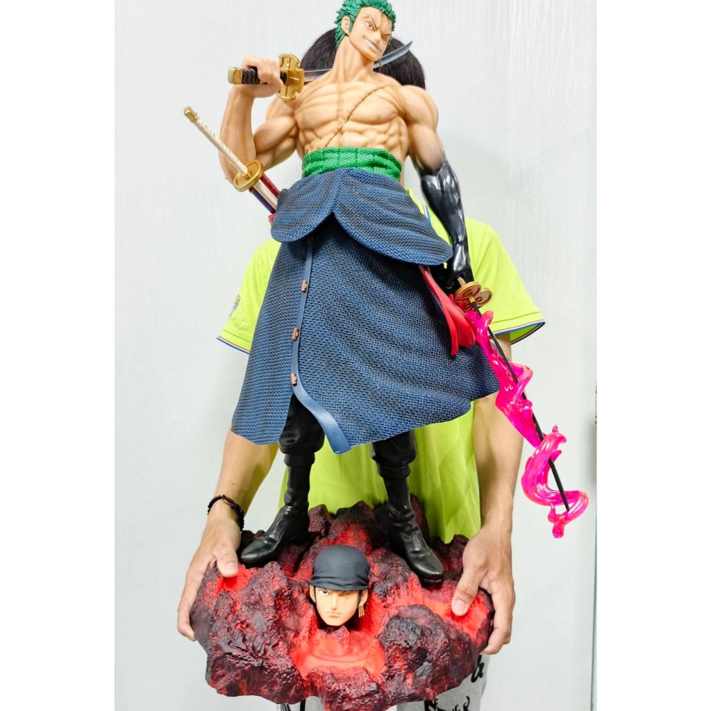 One Piece Zoro Roronoa Zoro Super Size 73cm Collectible Figure | Shopee ...