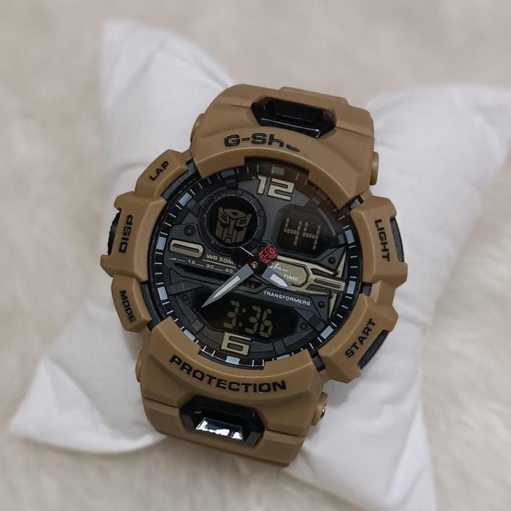 KC Transformed WR50M Dual Time Waterproof Shop Resistant Black Dial ...