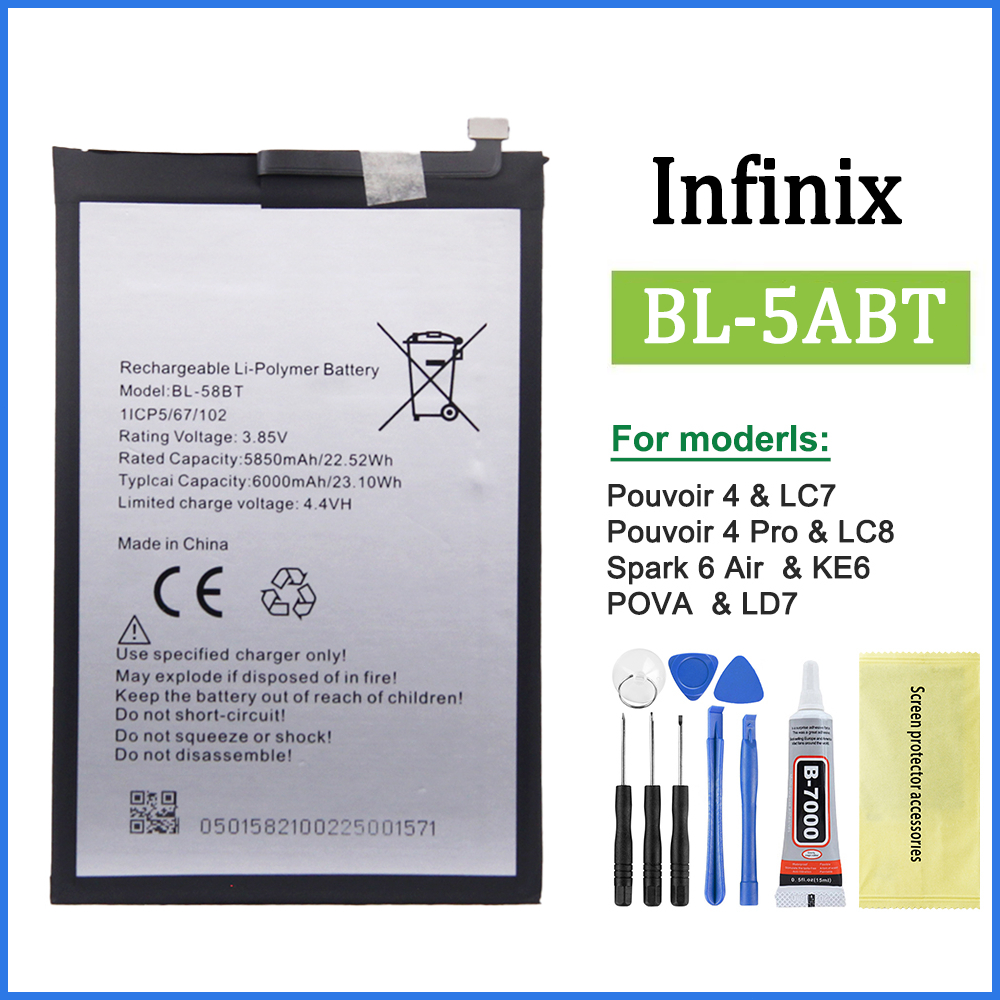 For Infinix Hot 50i /Hot 50 4G LC8 Battery BL-5ABT BL-5ABX | Shopee ...