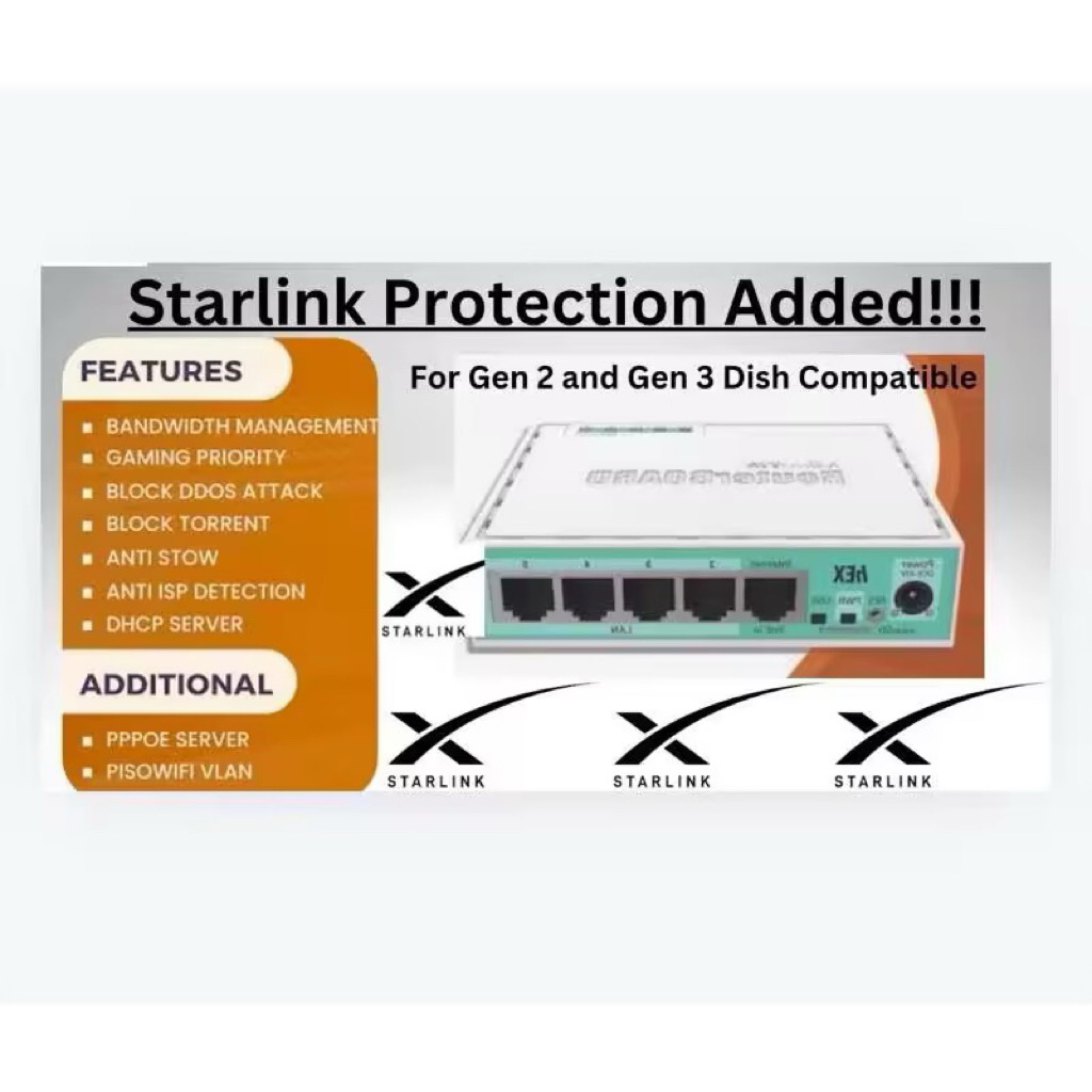 Mikrotik Hex GR3 Starlink Protection for Anti Stow Sleep anti torrent ...