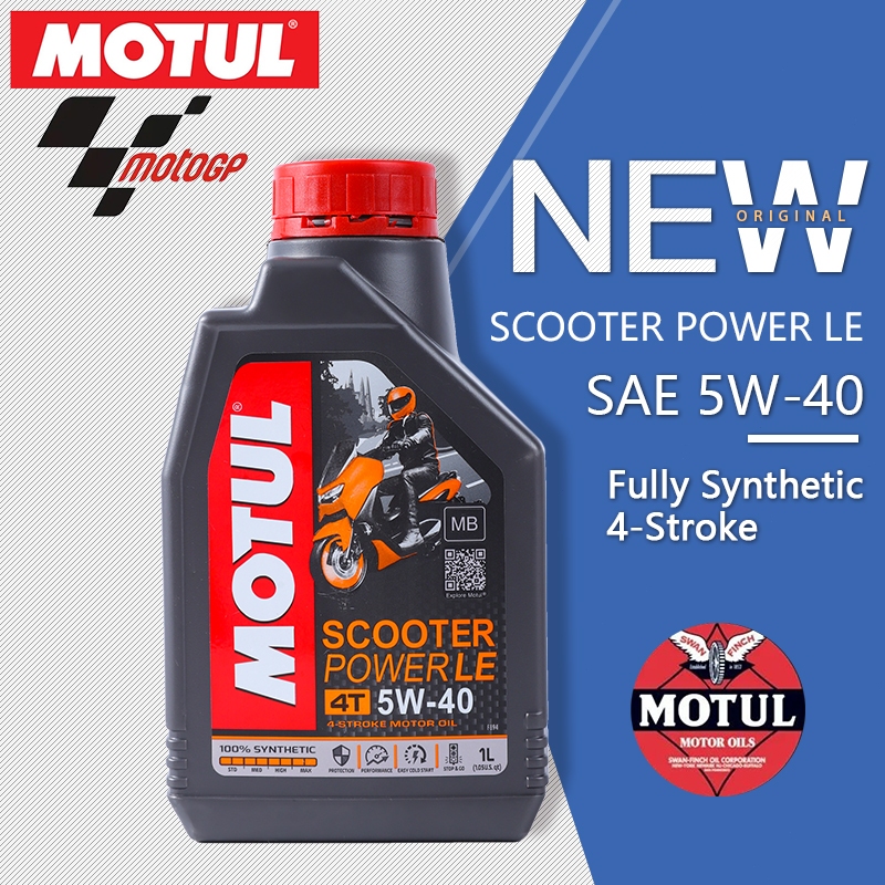 MOTUL SCOOTER POWER LE 1L 4T 5W40 Fully Synthetic 1 Liter 4 Stroke ...
