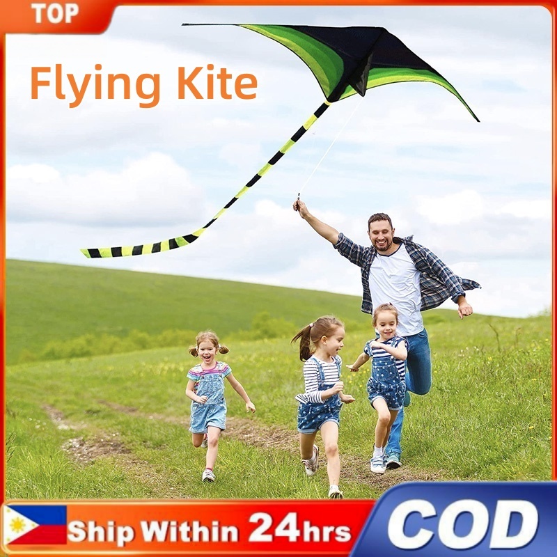 Long Tail Rainbow Kite Outdoor Flying Toys Kite String For Children ...