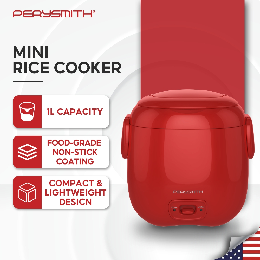 PerySmith Q10 Mini Rice Cooker EasyCooking Series 1 Liter | Shopee ...