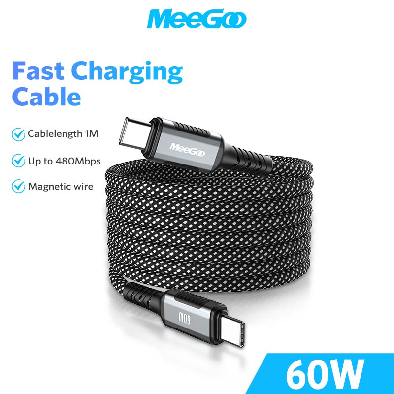 MeeGoo 30W 60W Magnetic Data Cable Type C Fast Charging Cable For Phone ...