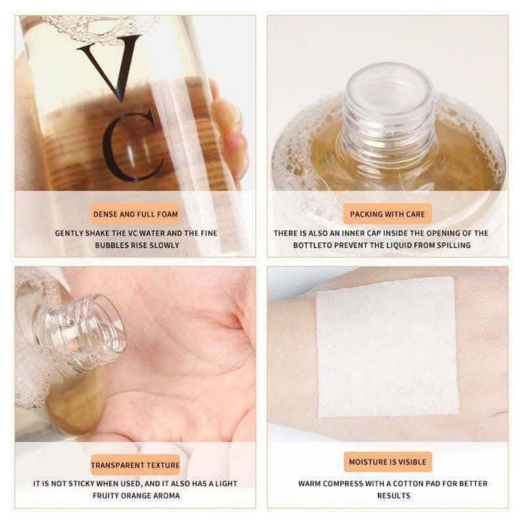 KNIYEA VC Vitamin C Toner 500ml Glow Hydrates Exfoliate Whitening ...