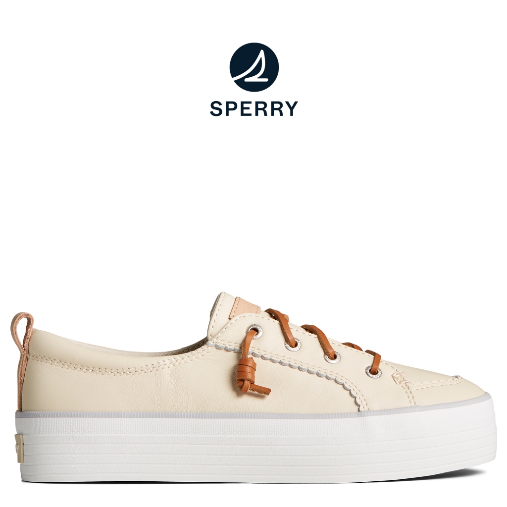 Sperry Women's Crest Vibe Platform Sneaker Bone (STS89602) | Shopee ...