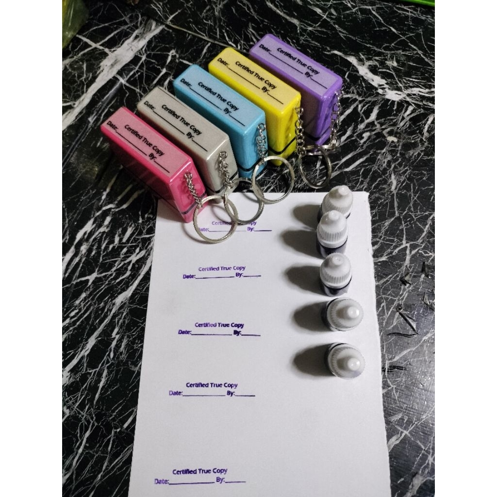 Self inking stamp 15x55mm free ink refill haf inches x2 inches flash ...