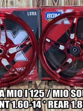 MIOLS3 BRAND NEW BOM X LUNA CNC MAGS 14s 5 SPOKES YAMAHA MIO I 125 ...