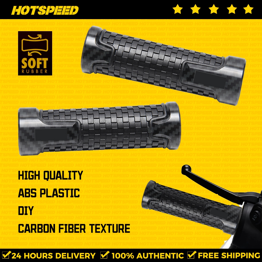HOTSPEED Handle Grip For Motorcycle Universal ABS Plastic Carbon fiber ...