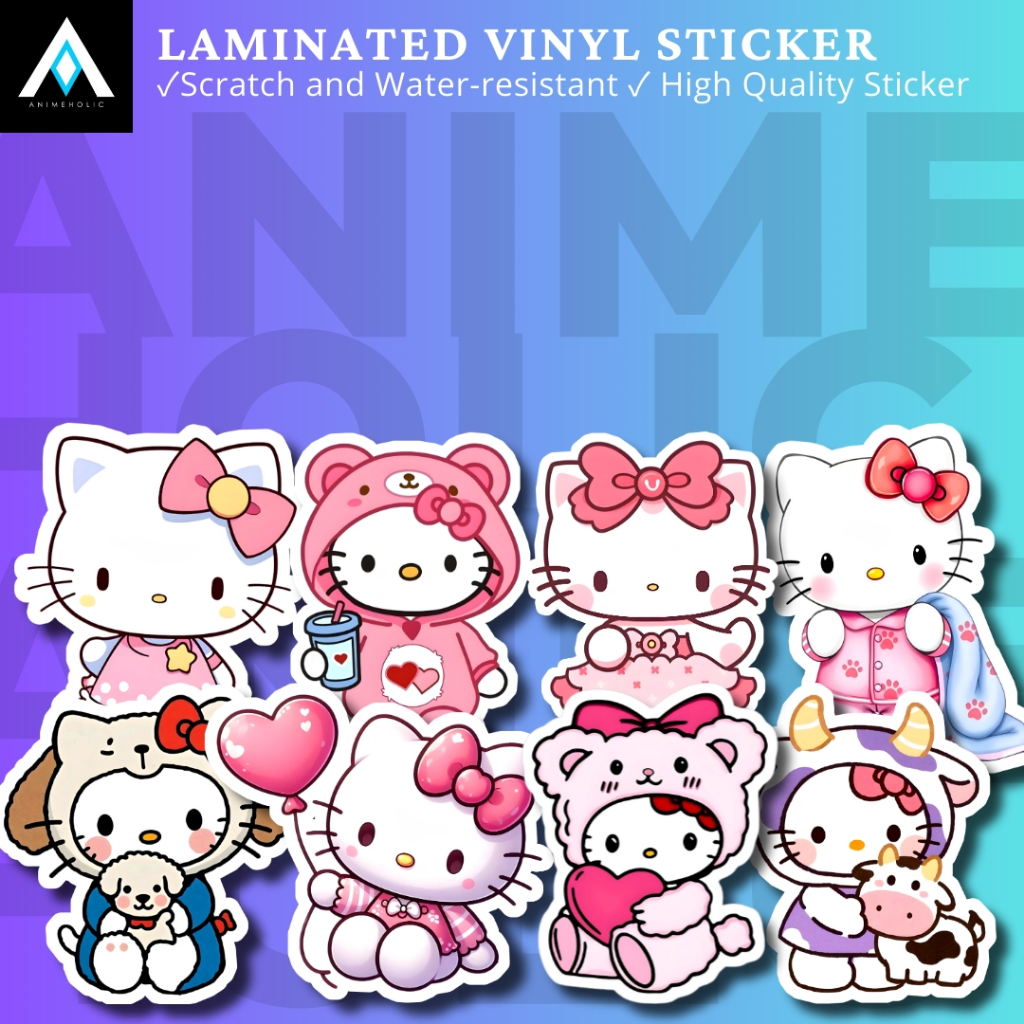 AESTHETIC HELLO KITTY CUTE STICKERS FOR TUMBLER AND MORE, LAMINATED ...