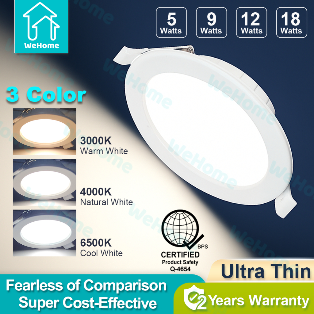 WeHome Ultra Thin LED Ceiling Light Pin Light, 3 Colors 3500K/4000K ...