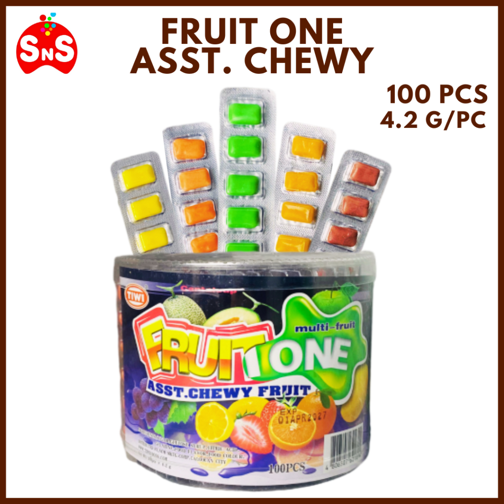 100 Pcs Fruit One Multi-fruit Asst. Chewy Fruit Sweet Delicious Yummy ...