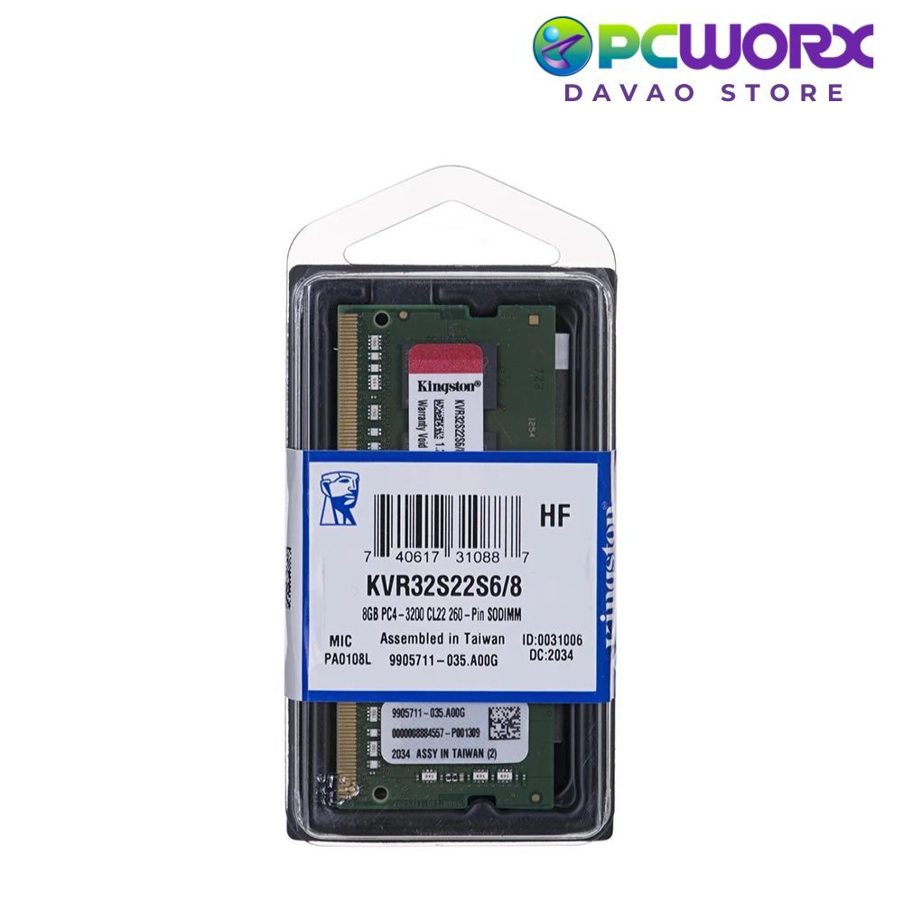 Kingston KVR32S22S8 4GB | 8GB | 16GB 3200MHz DDR4 Non-ECC CL22 Sodimm ...