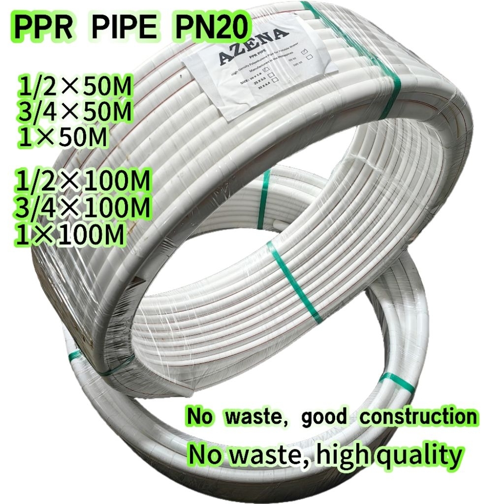 PPR Pipe per roll 1/2 x50METES/ 1/2 x100METES /PN20 20mm x 2.8mm ...