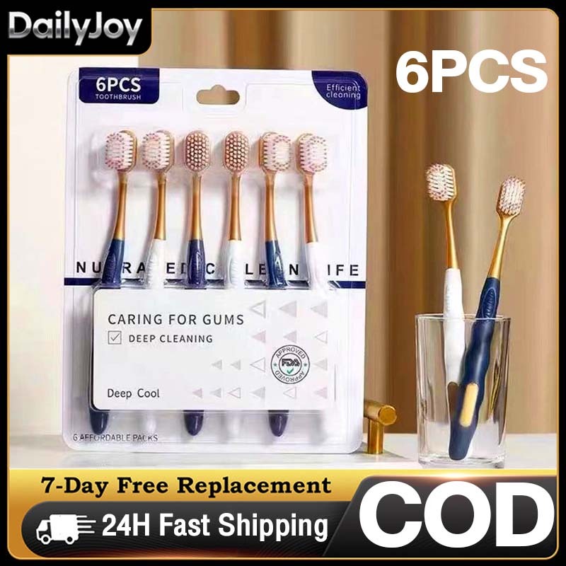 6pcs Toothbrush Ultra Soft High-end toothbrush for Adult Family Pack ...