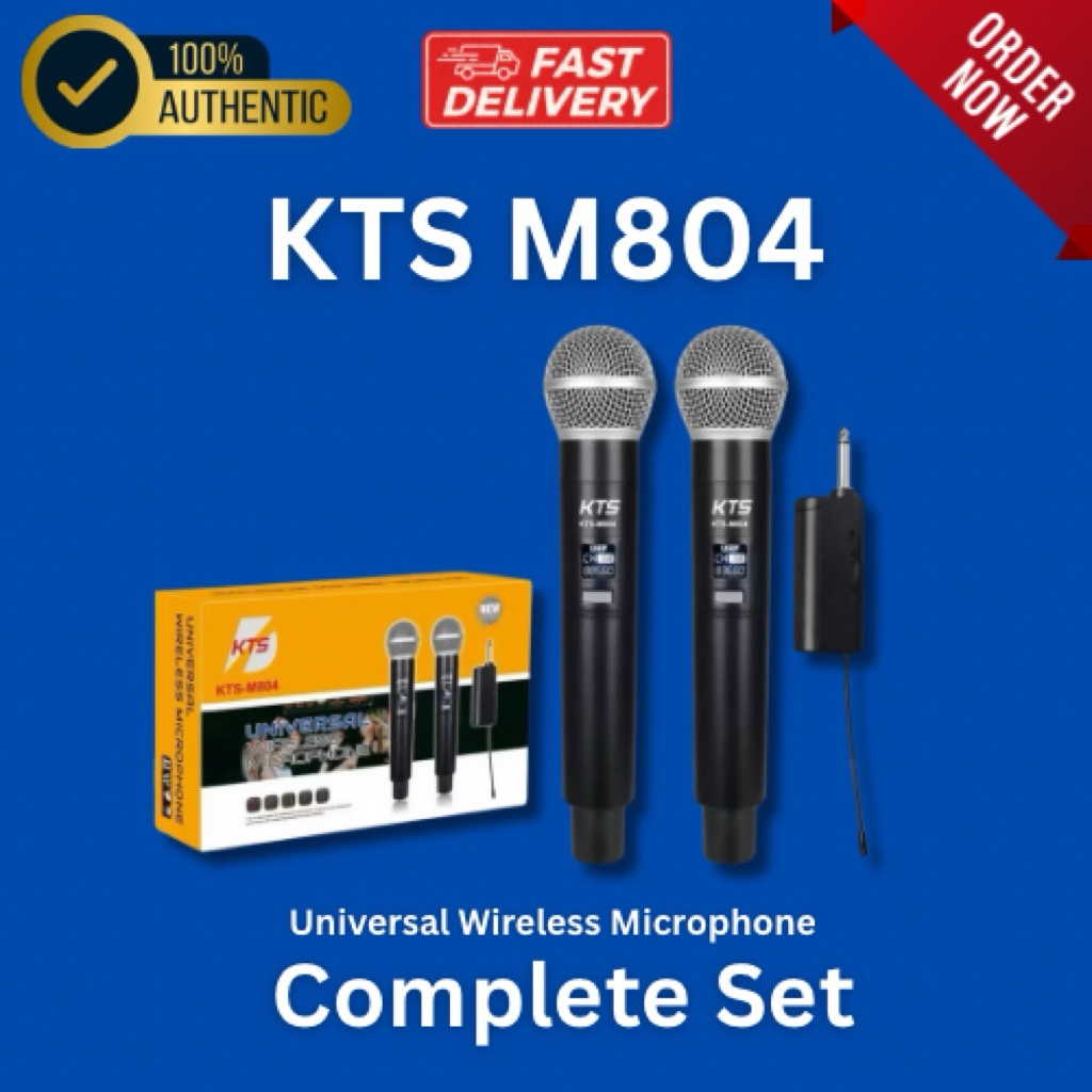 KTS-M804 2PCS - Universal Wireless Microphone | Shopee Philippines