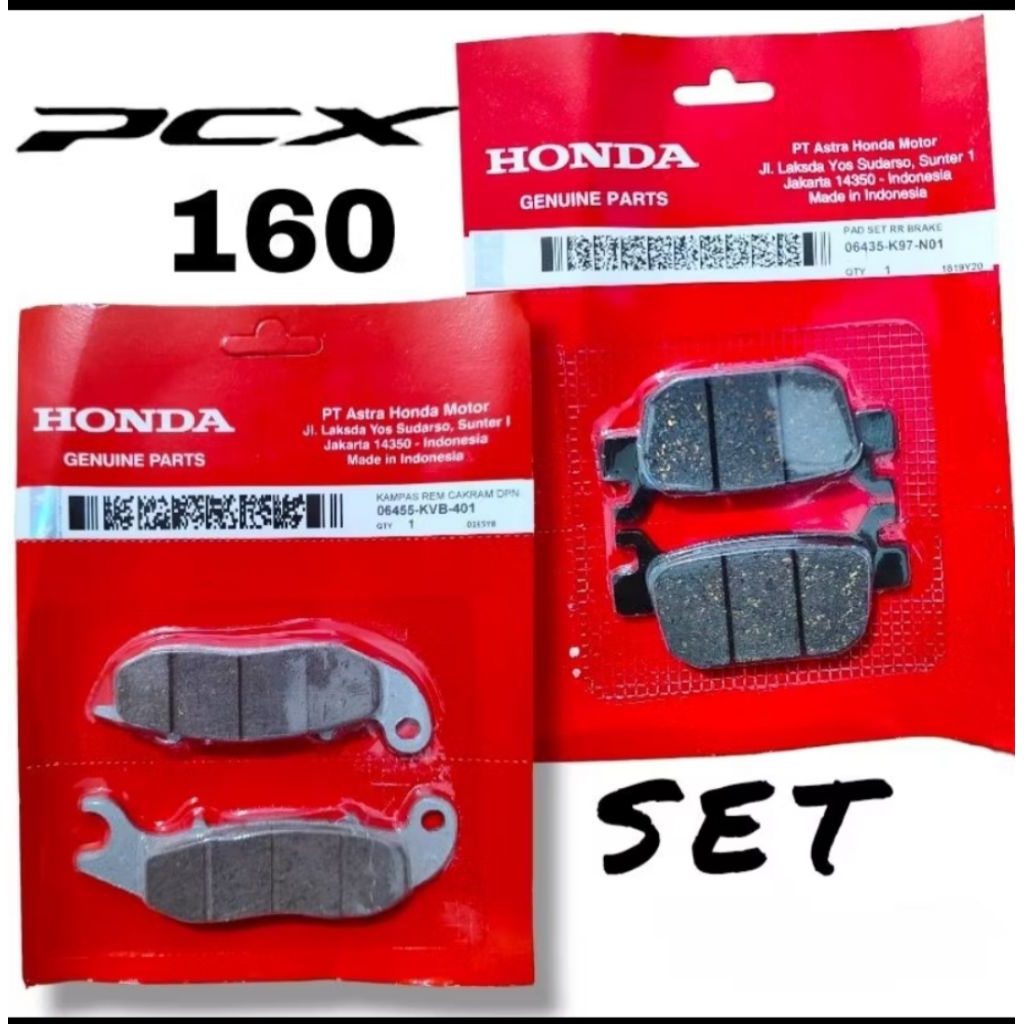 HONDA PCX 160|ADV 160|ADV160|ADV 150 BRAKE PADS SET FRONT REAR GENUINE ...
