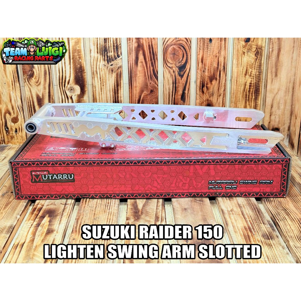 MUTARRU SUZUKI RAIDER 150 FULL CNC LIGHTEN SWING ARM SLOTTED 100% ...