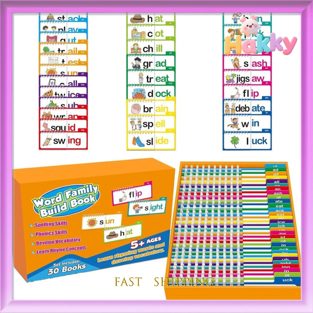 30 Read Flip Book, Interactive Montessori Cognitio Reading Flip Book ...