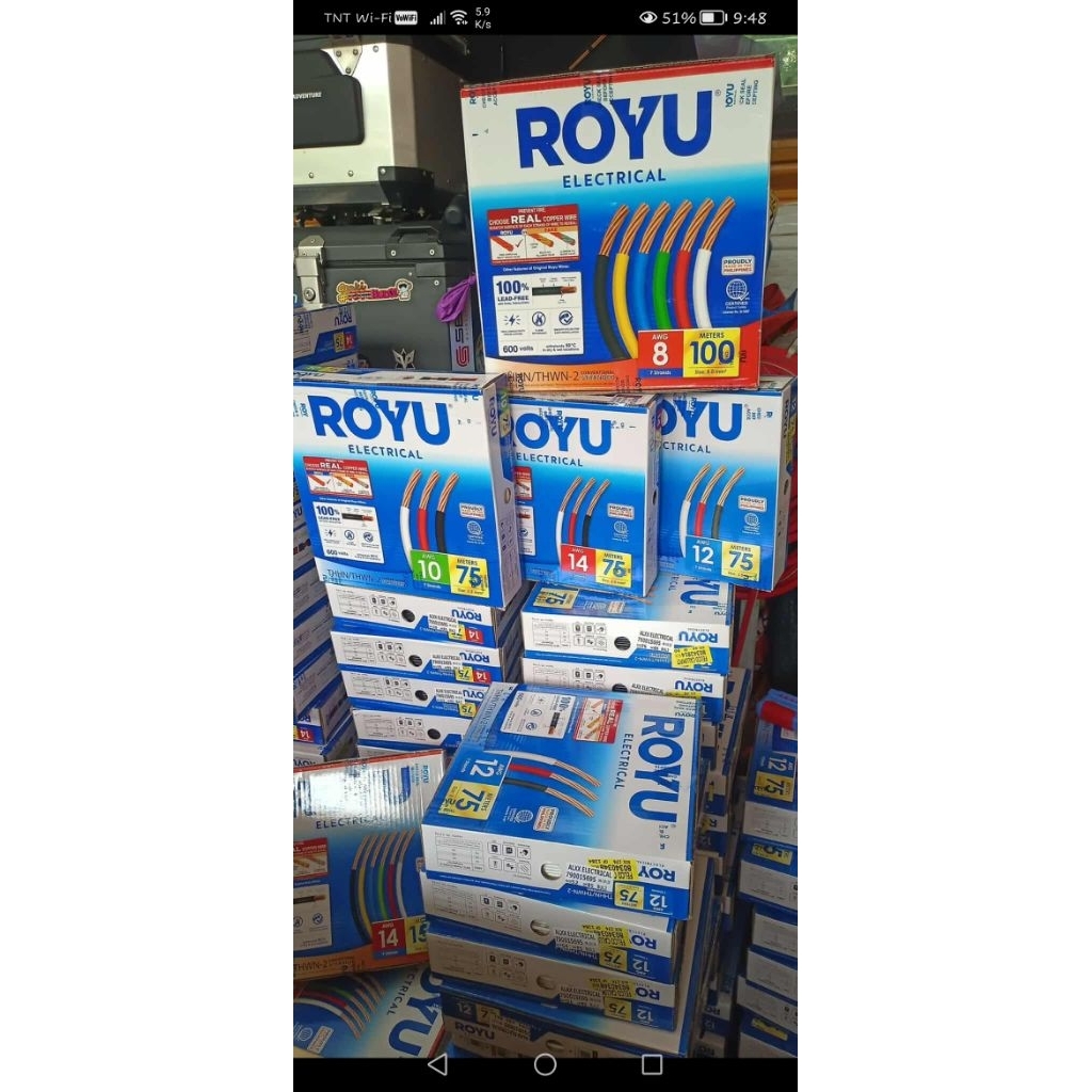 per75m/100m/150m royu THHN/THWN 7 stranded electrical wire : #14/7 ...