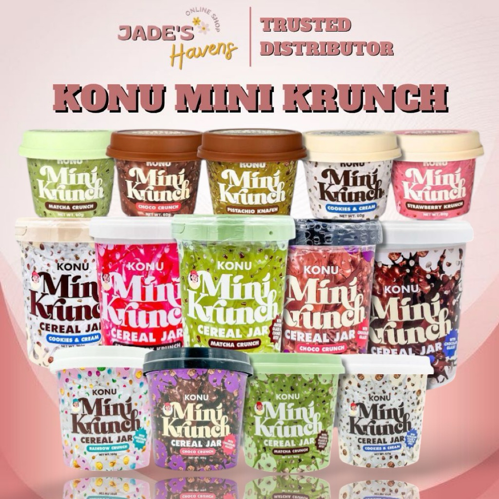Konu Mini Krunch Cereal Jar Snack 150g 350g and 240g Chocolate Coated ...