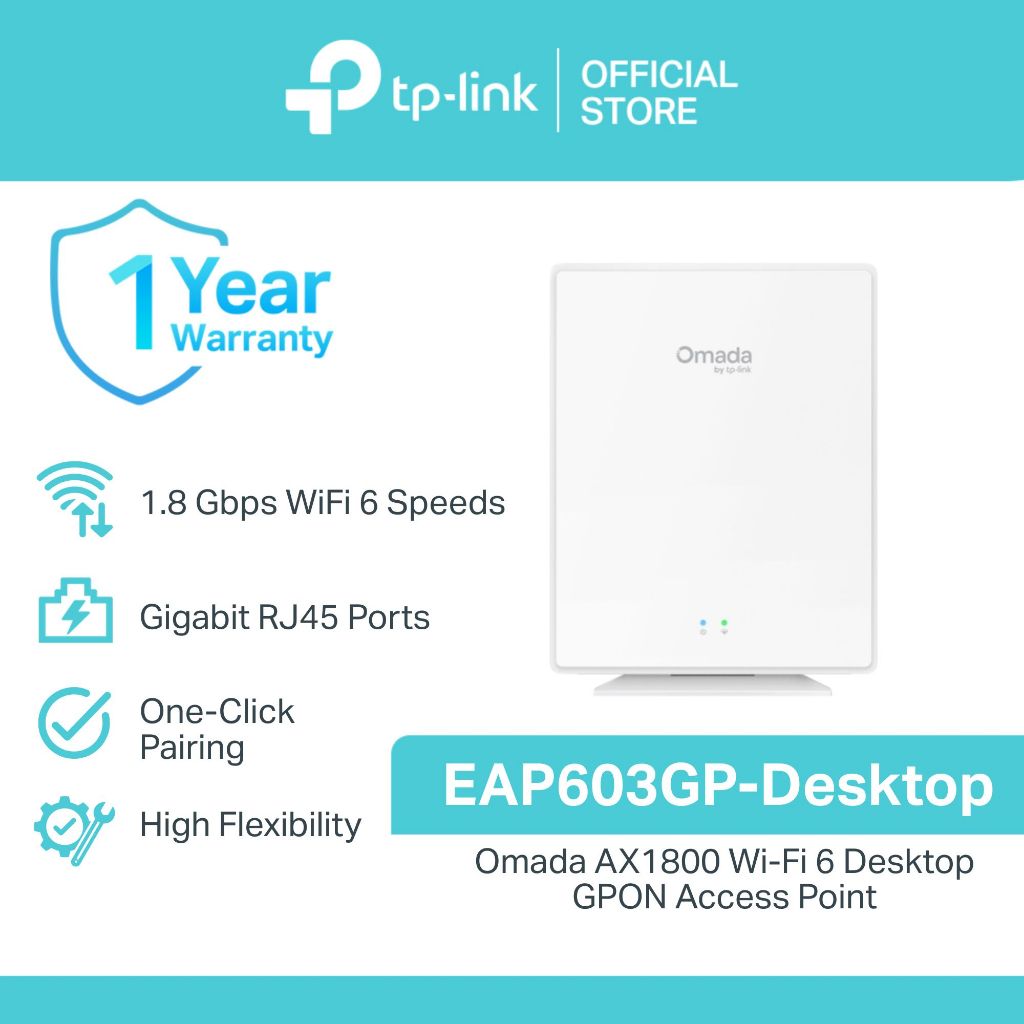 TP-Link EAP603GP-Desktop Omada AX1800 Wi-Fi 6 Desktop GPON Access Point ...