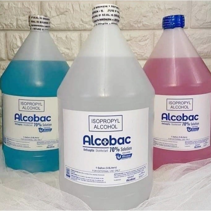 ALCOBAC ALCOHOL Isopropyl and Ethyl GALLON | Shopee Philippines