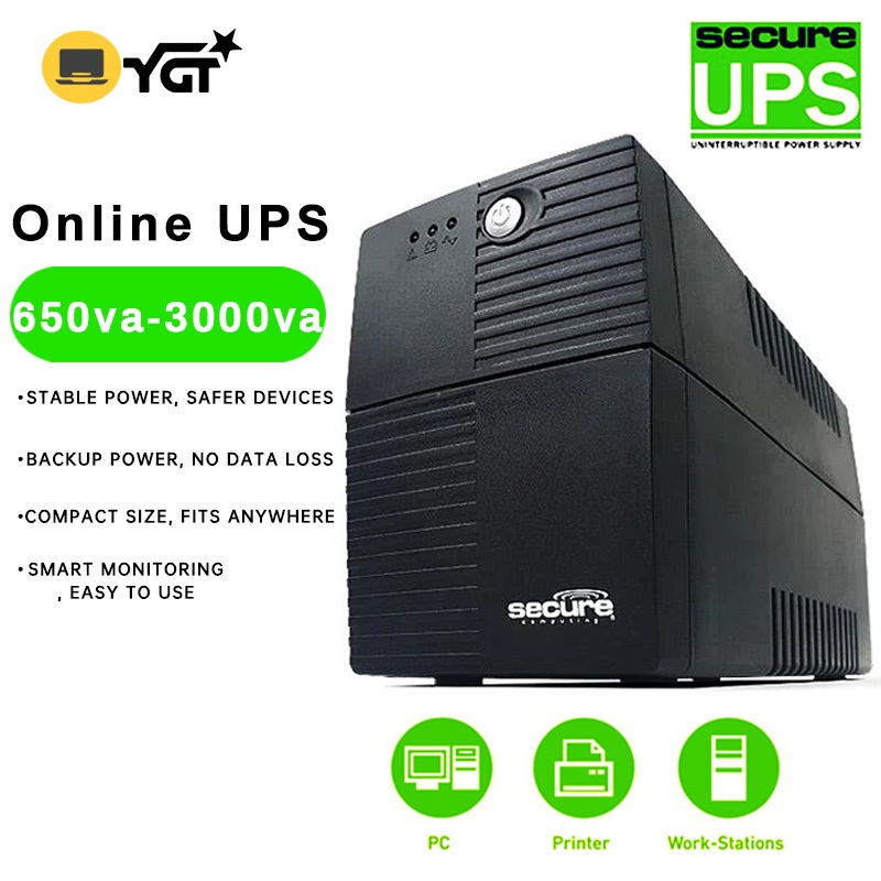 SECURE UPS 650VA, 1000VA, 1500VA, 2000VA, 3000VA Uninterruptible Power ...