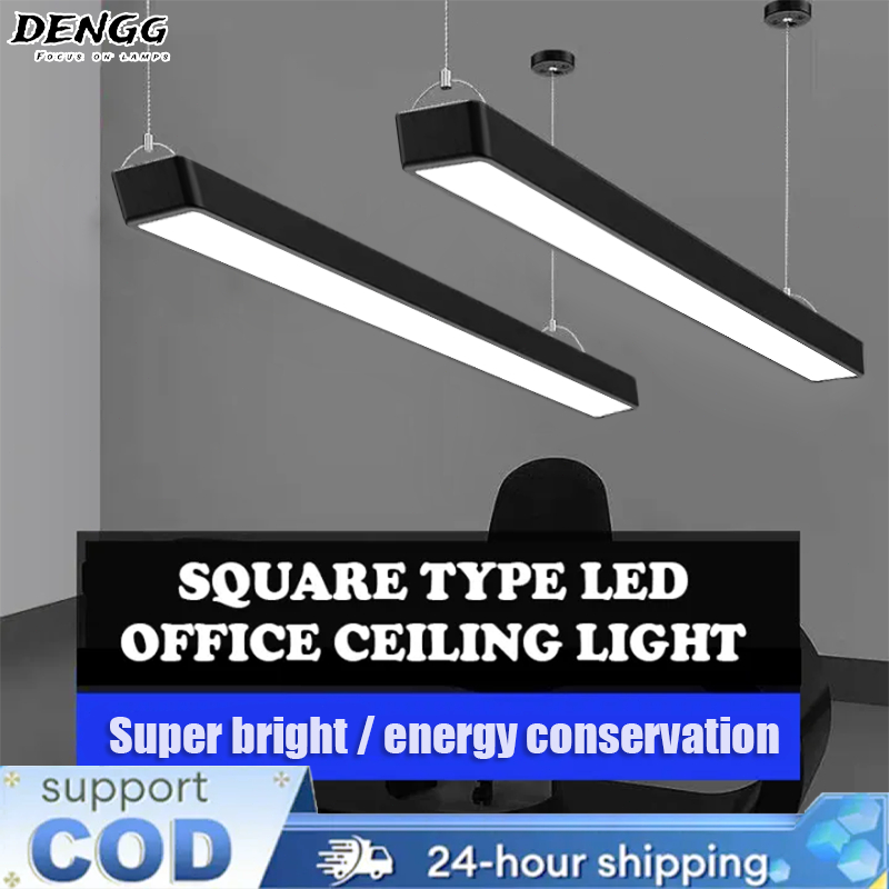 LED Linear Light Office Hanging Pendant Light Power Saving Ceiling ...