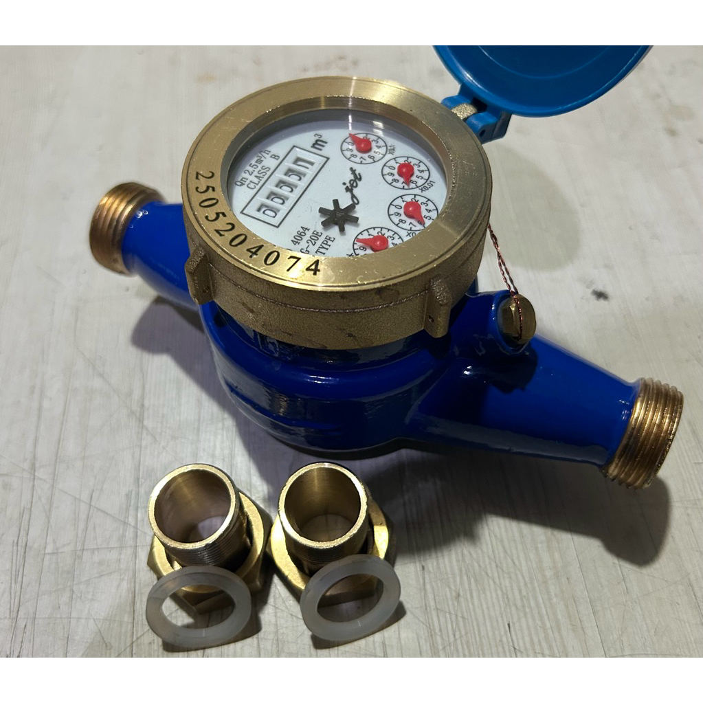 water meter 3/4” (20mm) cast iron / brass material with calibration ...