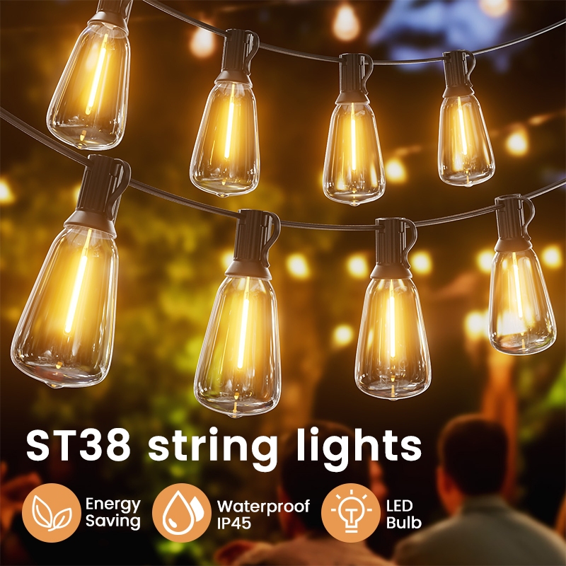 ST38/G40 Solar Lights Waterproof IP45/IP44 AC220V Christmas Lights Lamp ...