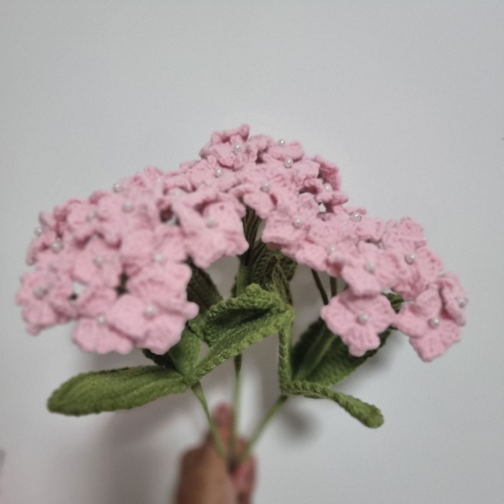 3 stems crocheted hydrangea | Shopee Philippines