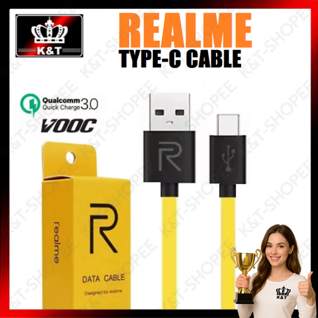 Original Real--me Charger 2A Data TYPE C/Micro USB 5/5i/6i C11/C12/C15 ...