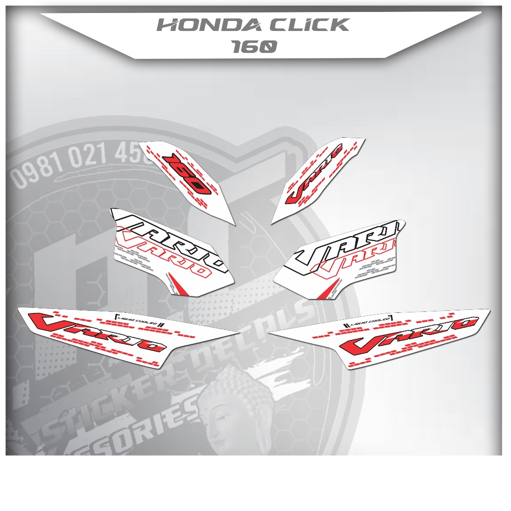 Honda Click 160 Digital Sticker Decals 2025 | Shopee Philippines