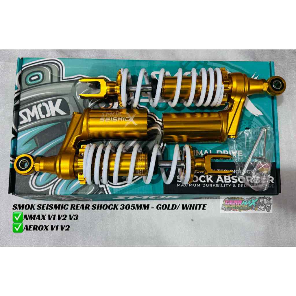 SMOK SEISMIC REAR SHOCK 305MM NMAX V1 V2 V3, AEROX V1 V2 V3 | Shopee ...