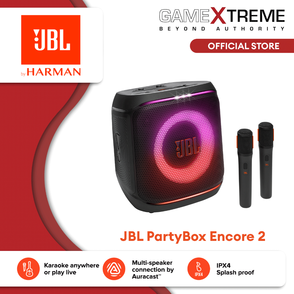 JBL Partybox Encore 2 Version 2 Bluetooth Party Speaker with 2 Wireless Microphone | Shopee ...