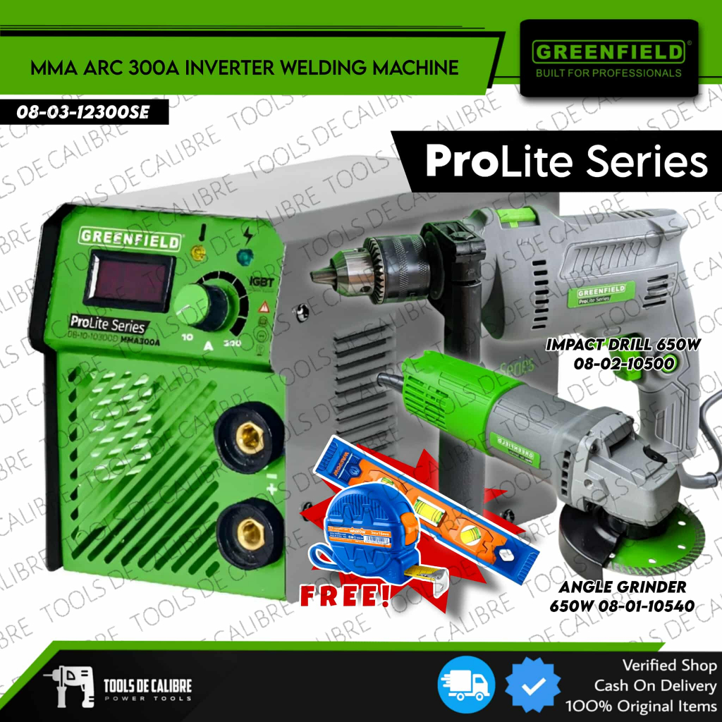 GREENFIELD PROLite Series 300A Inverter ARC Welding Machine w/BUNDLE ...